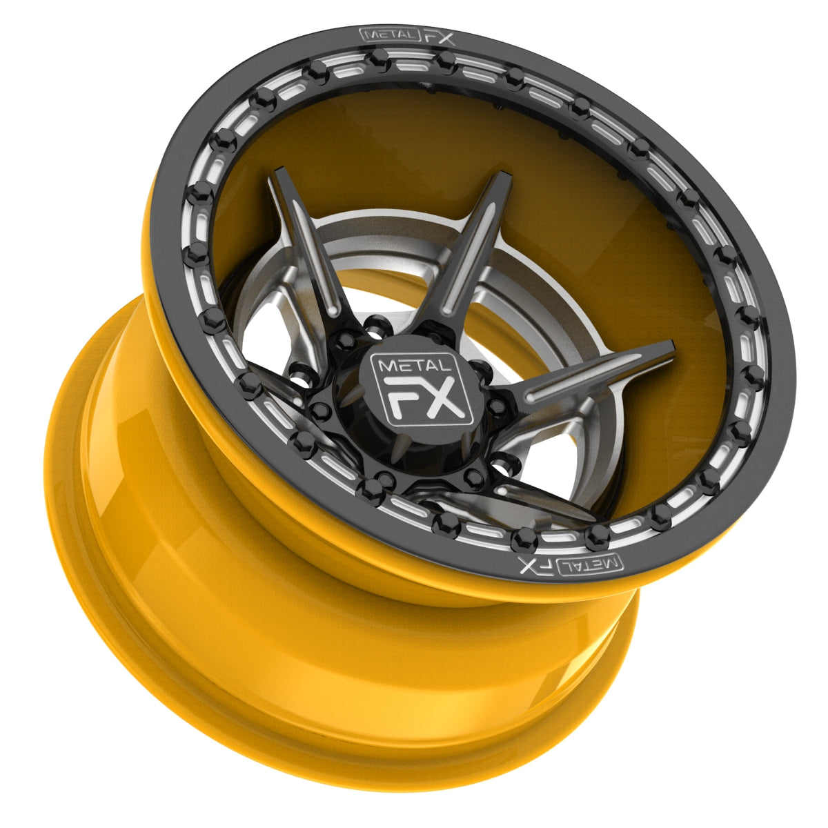 Bullet 6R - Forged 3-Piece - Beadlock - Custom | Metal FX Offroad - UTV ...