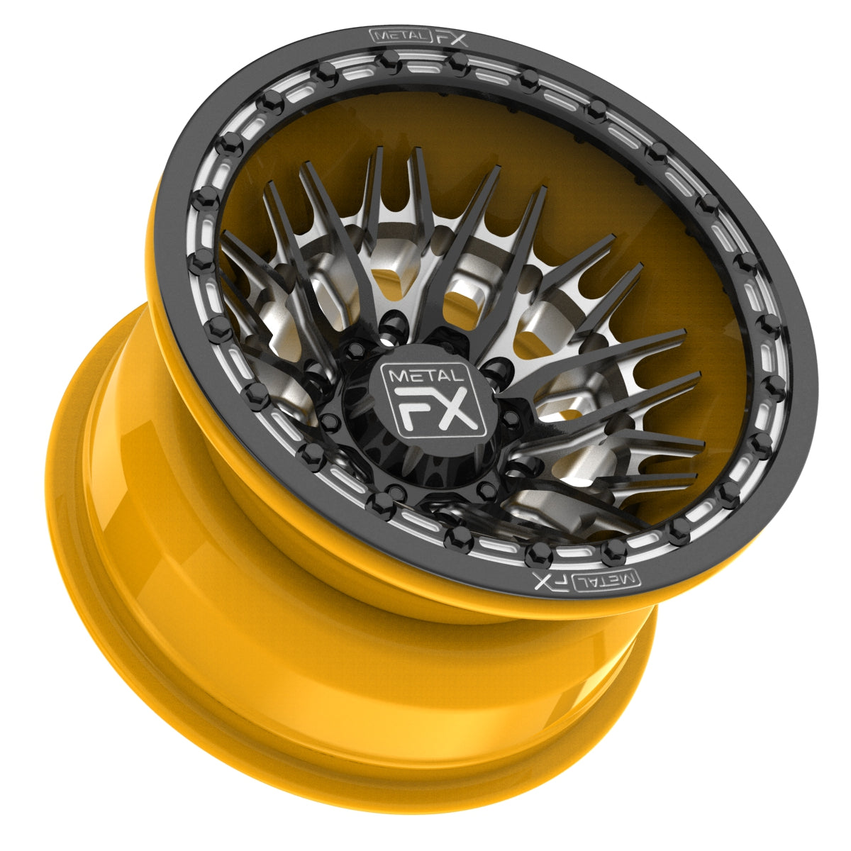 Falcon 6R - Forged 3-Piece - Beadlock - Custom | Metal FX Offroad - UTV ...