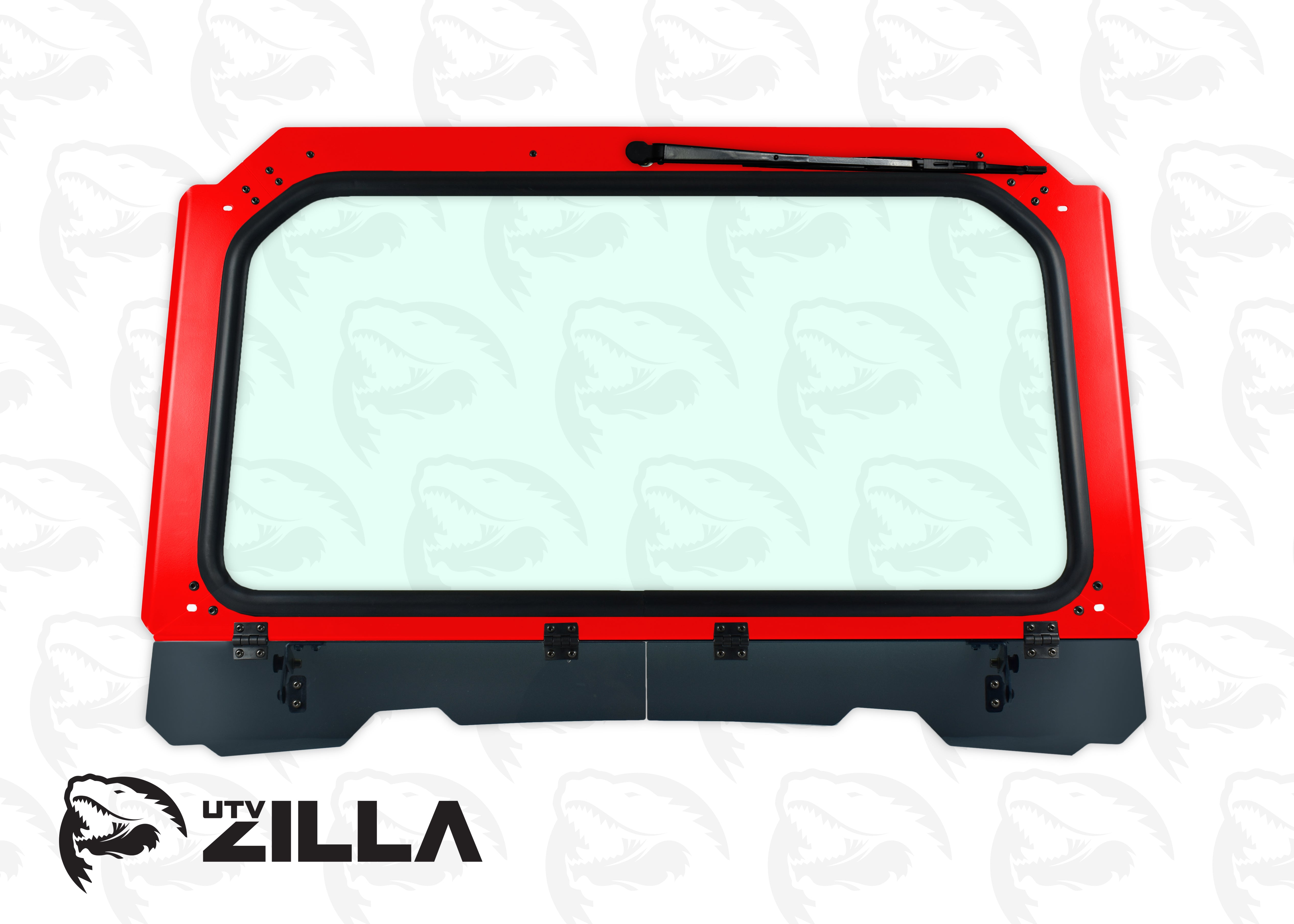RED Vented Glass Windshield for RZR 900, 1000, Turbo with Wiper – SXS ...
